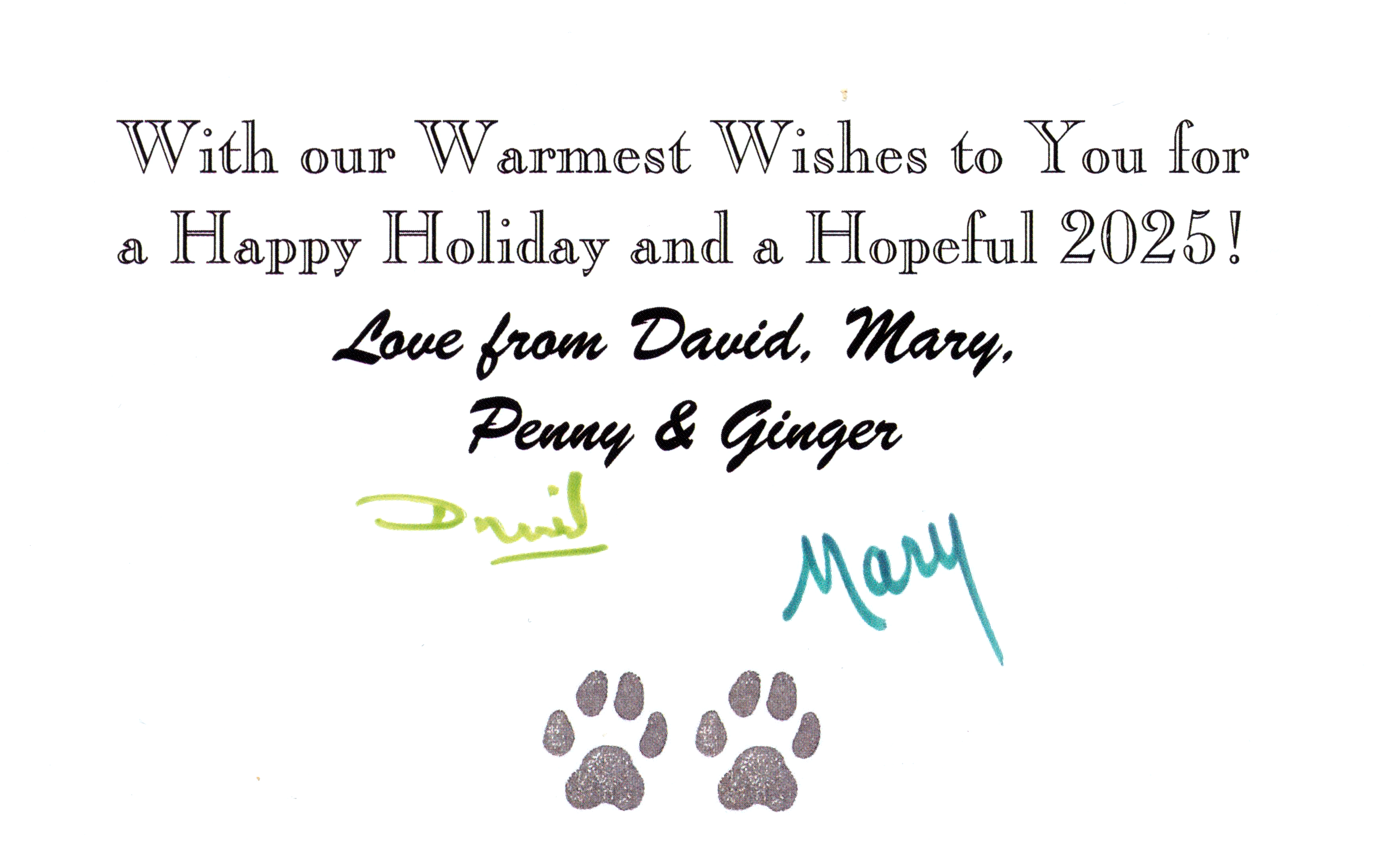 Yuletide Letter & Card 2024 | David Hodgson Personal Blog